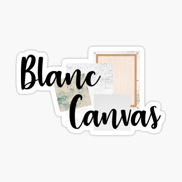 "Blanc Canvas" Sticker for Sale by palettefabrique | Redbubble