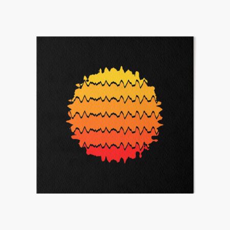 "Retro Sunset Abstract Art with Distorted Wavy Lines - Fun Sun ...
