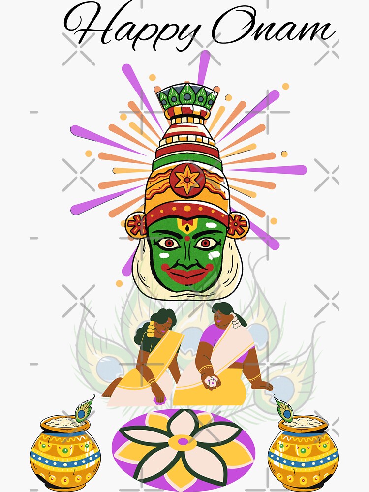"onam kerala" Sticker for Sale by bestdresspoint | Redbubble