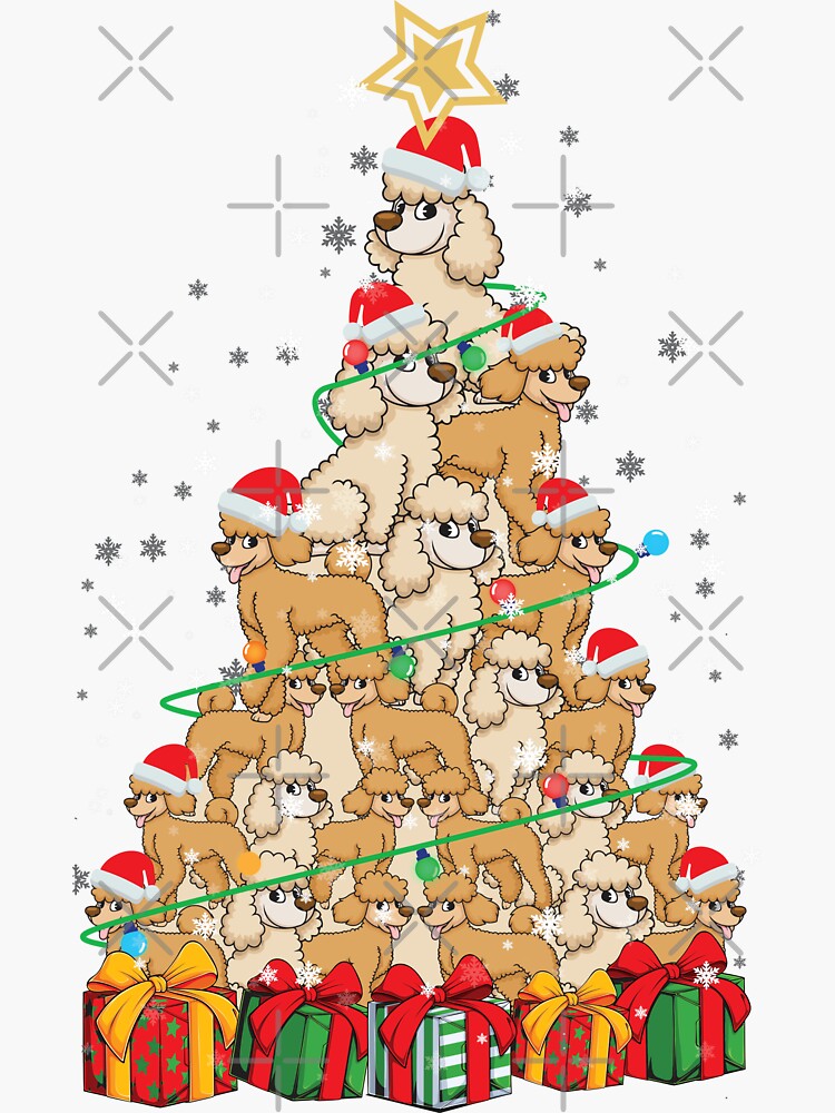 "christmas tree dogs" Sticker for Sale by mindybubble | Redbubble