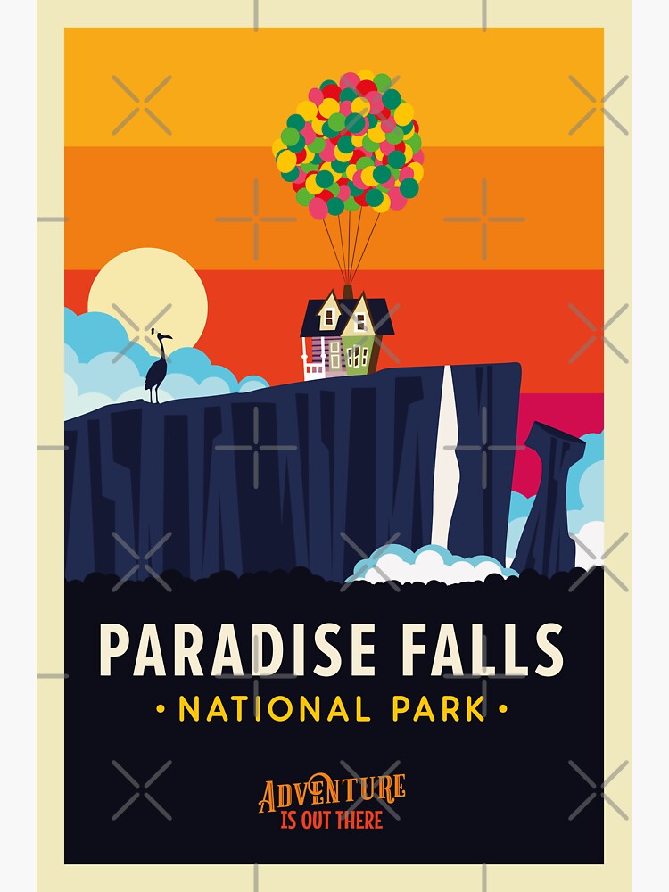 Paradise Falls National Park Poster Sticker For Sale By Magrodanny Redbubble