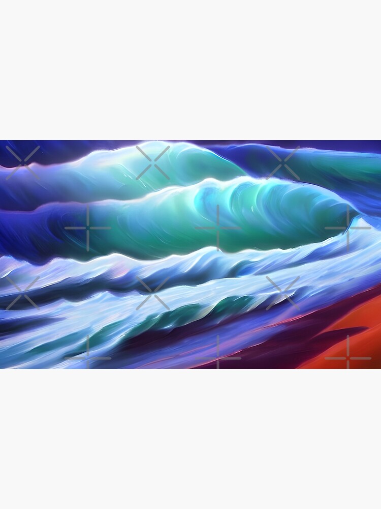 "Tidal Wave Oil on Canvas, Ai Generated Art " Art Print for Sale by ...