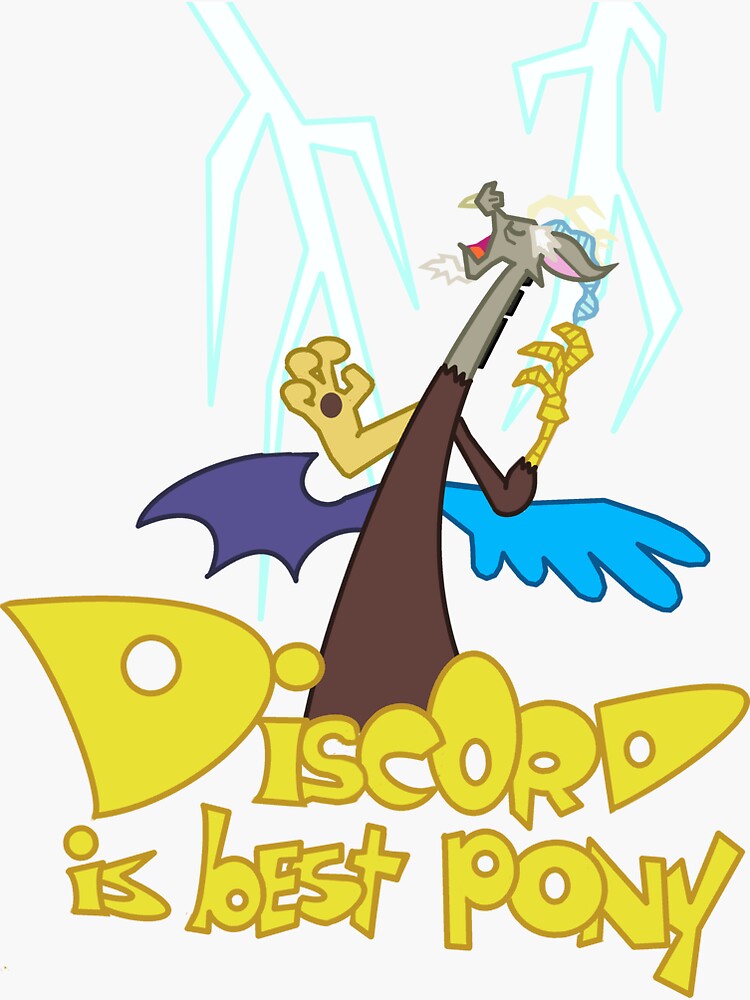 "BEST PONY - Discord - MLP FiM - My Little Pony" Sticker for Sale by ...