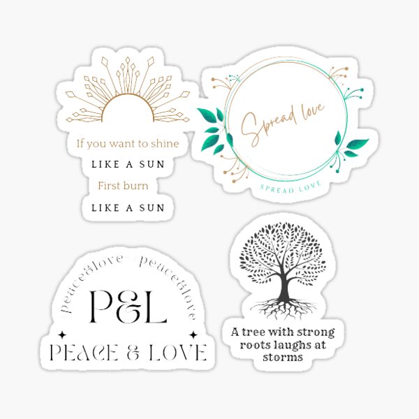 "A set of stickers with inspiring quotes " Sticker for Sale by ...