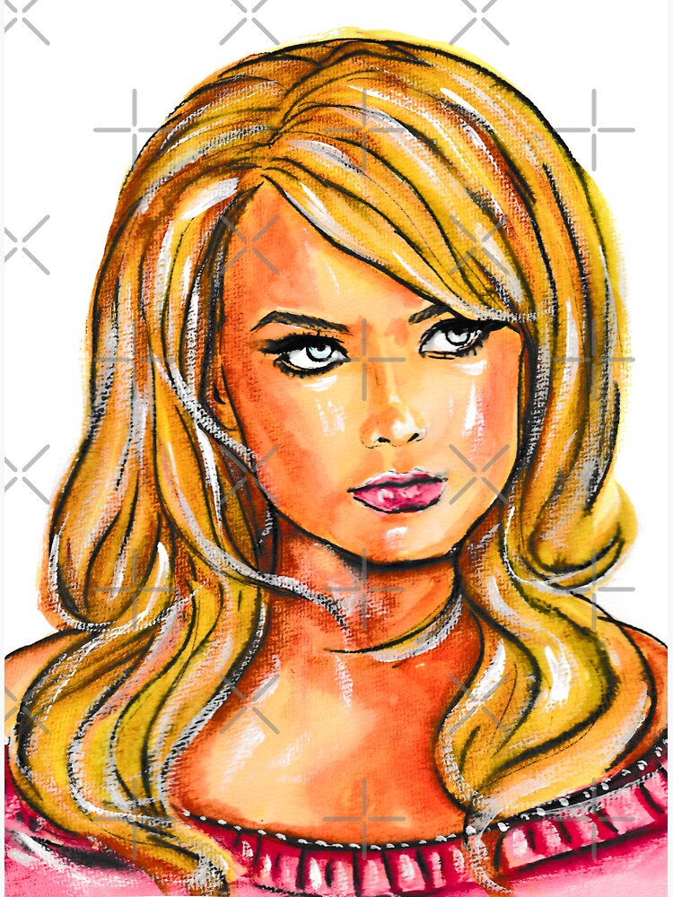 "Margot Robbie" Sticker for Sale by svetlanapelin | Redbubble