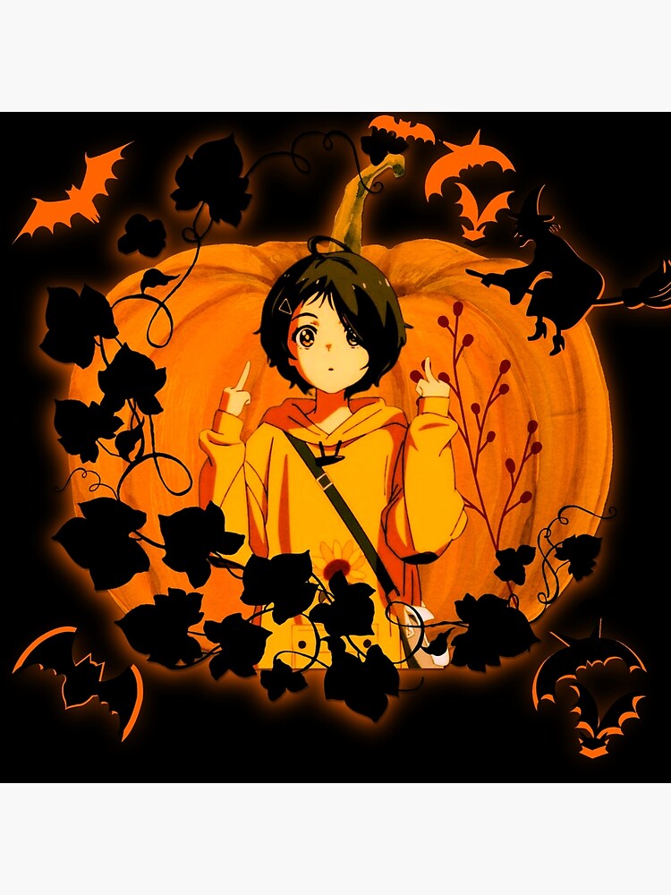 Fuck Off Halloween 2022 Pumpkin Head Anime Poster For Sale By Anime But Black Redbubble