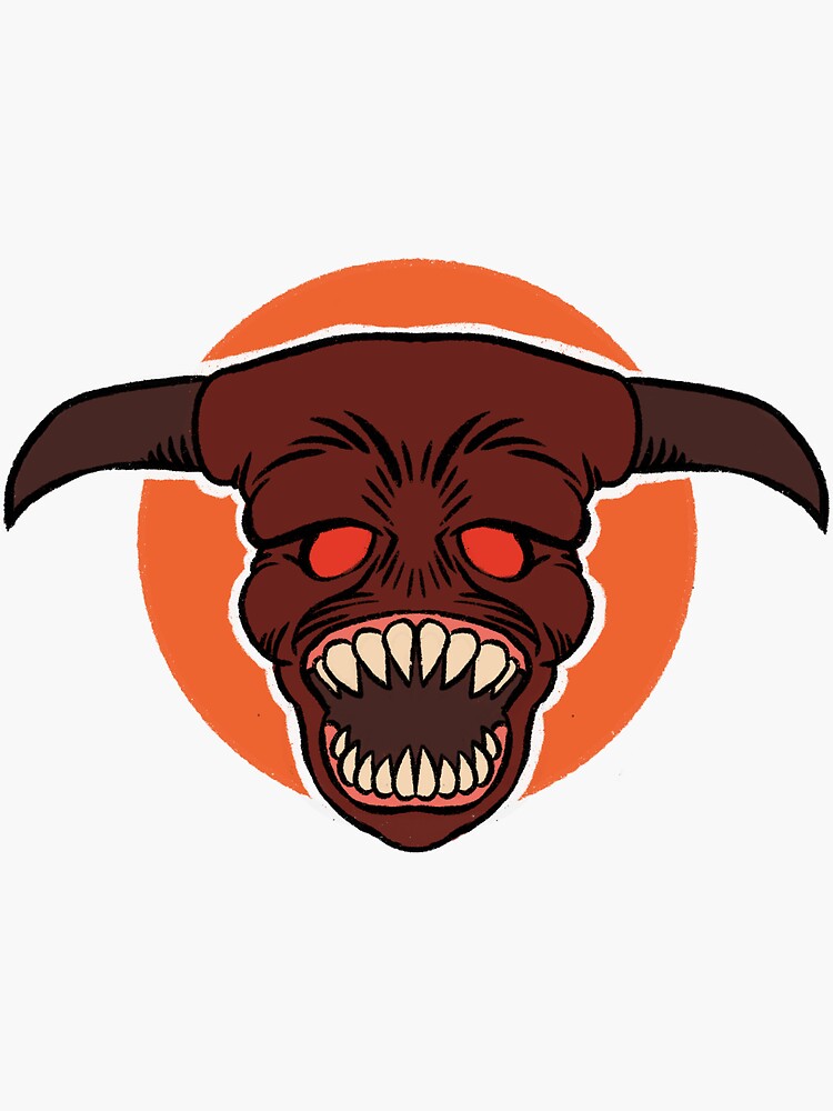 "Lesser Demon" Sticker for Sale by SabichOSRS | Redbubble