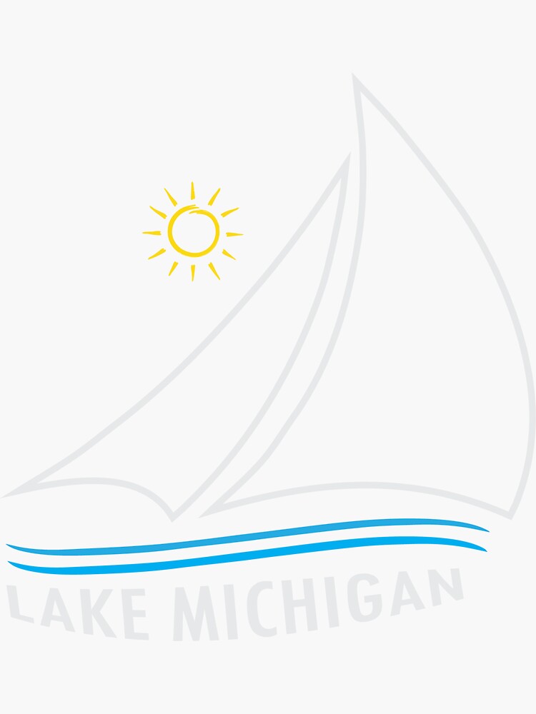 "Lake Michigan " Sticker for Sale by summersupnorth | Redbubble