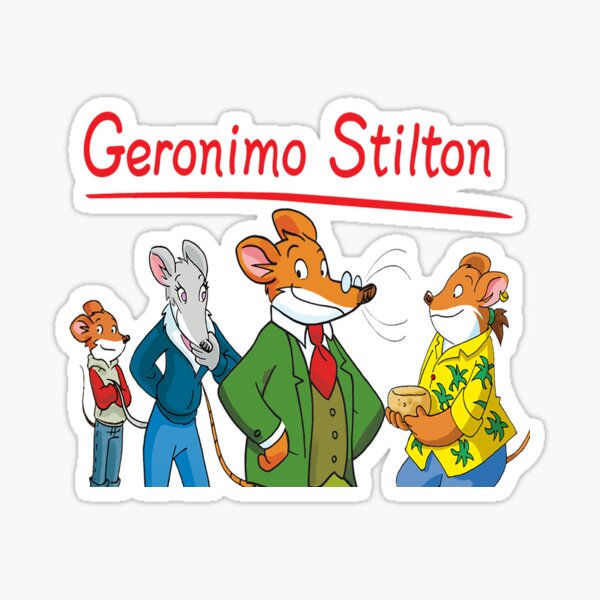 "Geronimo Stilton " Sticker for Sale by Blanrone | Redbubble
