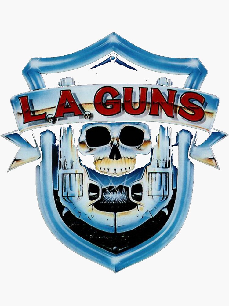 "LA guns skull blue" Sticker for Sale by vvanross | Redbubble