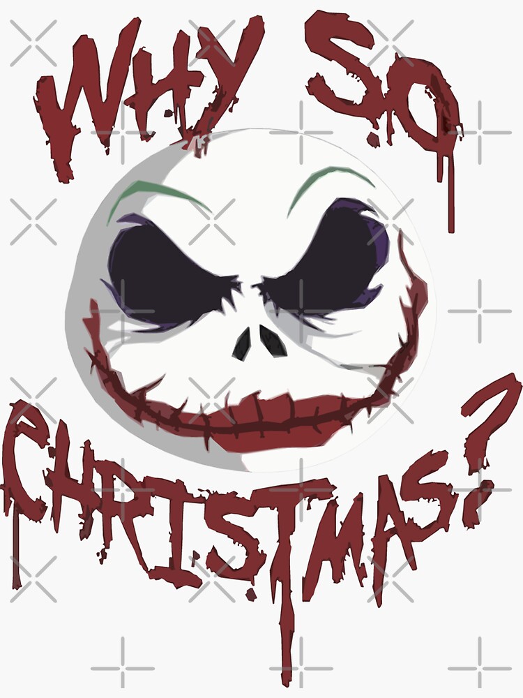 "Why So Christmas?" Sticker for Sale by MalteseArtist | Redbubble