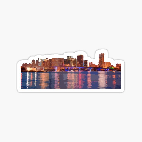 "Miami" Sticker by amartinezart | Redbubble