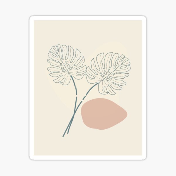 "Boho floral abstract design " Sticker for Sale by CWGallery | Redbubble