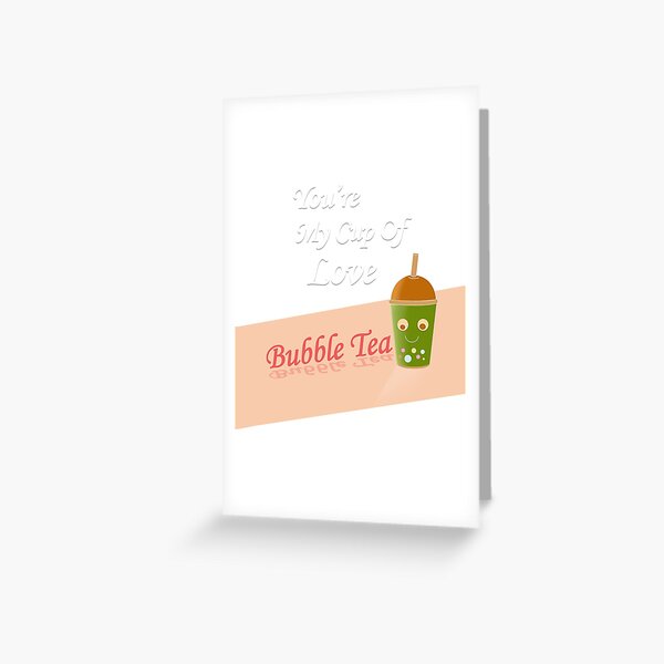 "Bubble Tea Gifts Girls Kawaii Boba Tea " Greeting Card for Sale by ...