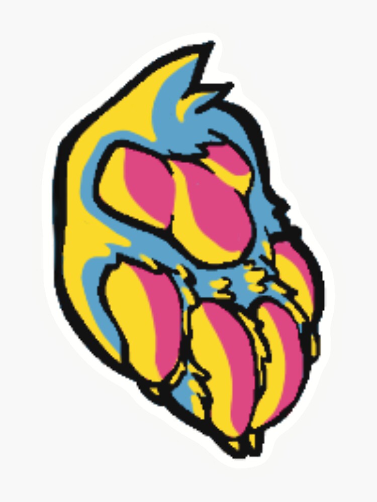 "Pan Paw based off of Pan flag" Sticker for Sale by PaleRaven | Redbubble
