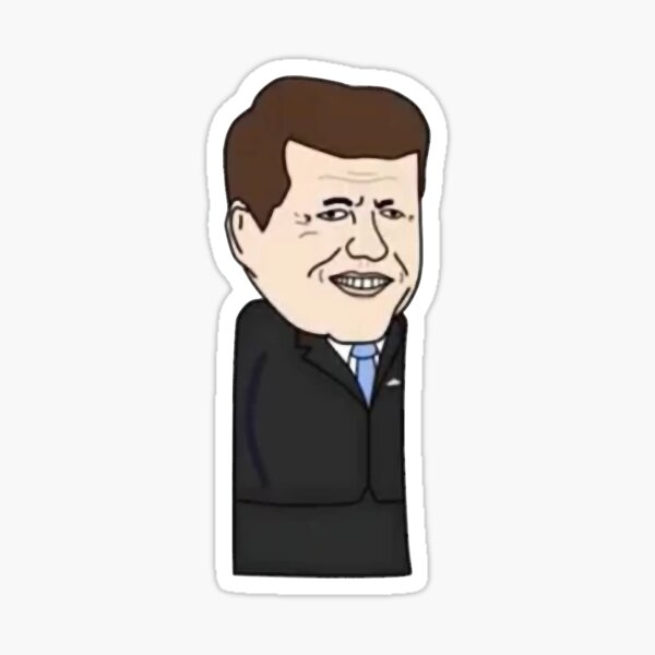 "oversimplified Kennedy" Sticker for Sale by GoDesignByGg | Redbubble