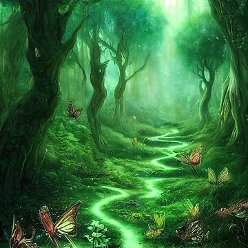 "Enchanted magical forest" Poster for Sale by mrlongfield | Redbubble