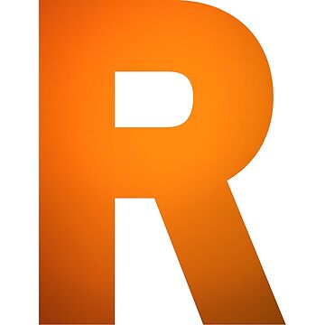 "The Letter R in Burnt Orange" Sticker for Sale by starfishstuff ...