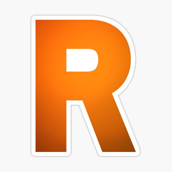 "The Letter R in Burnt Orange" Sticker for Sale by starfishstuff ...