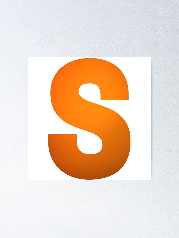 "The Letter S in ORANGE" Poster for Sale by starfishstuff | Redbubble