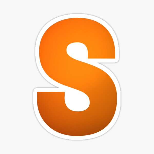 "The Letter S in ORANGE" Sticker for Sale by starfishstuff | Redbubble