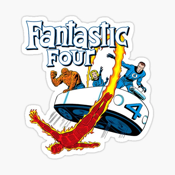 "Comics Fantastic Four Fantasticar Retro" Sticker for Sale by ...