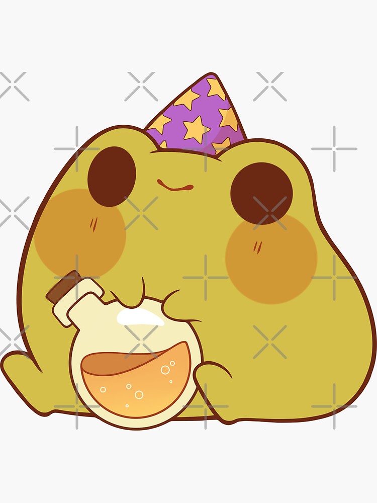 Pegatina for Sale con la obra «Rana hechicera con poción» de Rihnlin ...