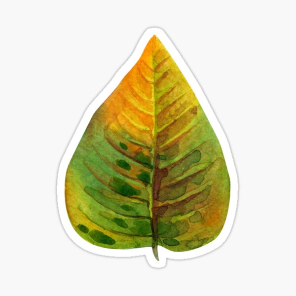 "Fall Leaf" Sticker for Sale by PotluckPrints | Redbubble
