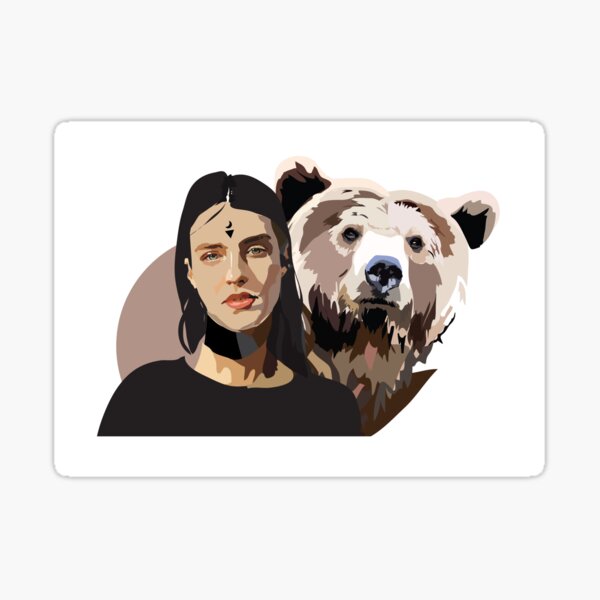 "Artio - Bear Goddess" Sticker by annamckay | Redbubble