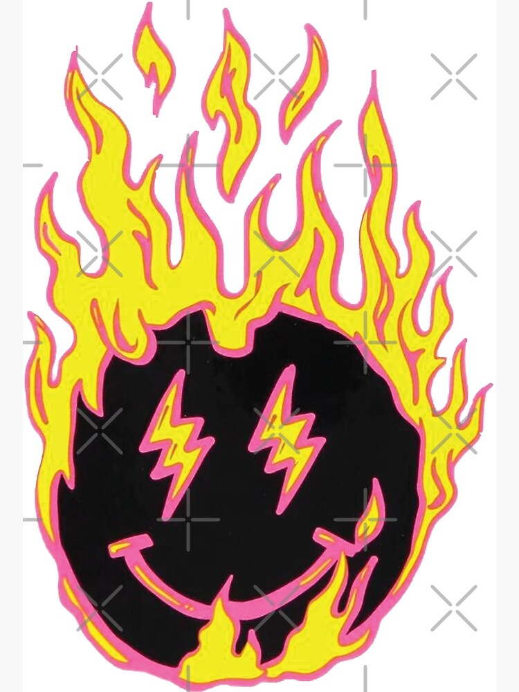 "Flaming Head Burning Face Fire" Poster for Sale by Ash-Ley- | Redbubble