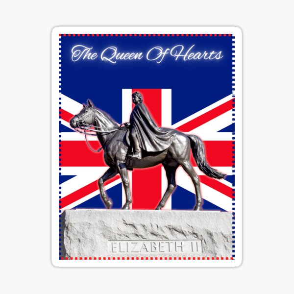 "Queen Elizabeth II - The Queen Of Hearts" Sticker for Sale by ...