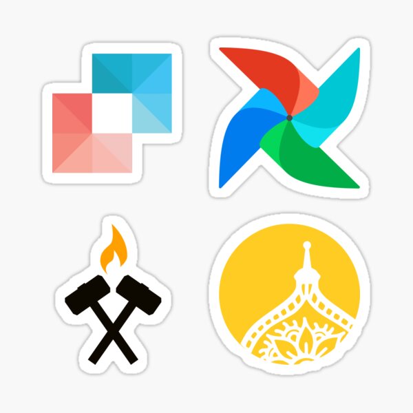 Apache Airavata, Airflow, Allura, Ambari - 4x Sticker Combo Pack ...