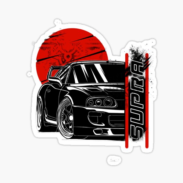 "Toyota Supra" Sticker by ooda | Redbubble