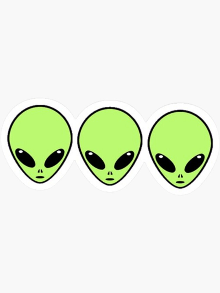 "three aliens" Sticker for Sale by MIJAK | Redbubble