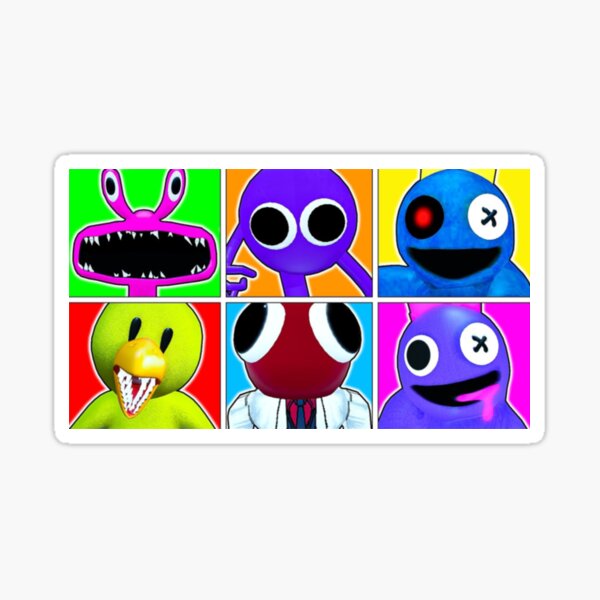 "rainbow friends " Sticker for Sale by frid-hari | Redbubble