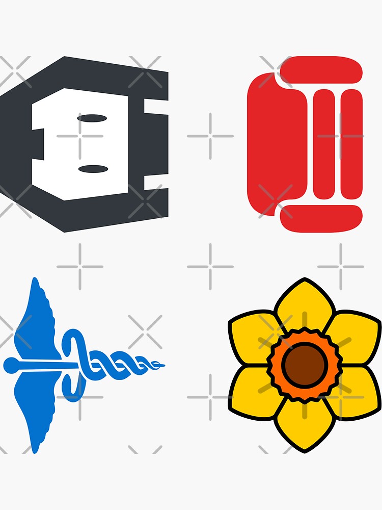 Apache Cordova, CouchDB, cTAKES, Daffodil - 4x Sticker Combo Pack ...