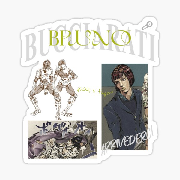 "Bruno Bucciarati Sticky Fingers Graphic Art - Jojo's Bizarre Adventure ...