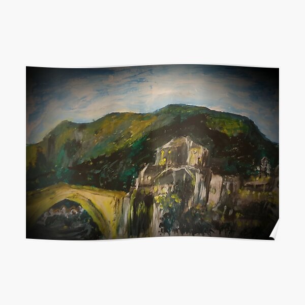 "Stari Most Old Bridge Mostar Bosnia acrylic painting " Poster for Sale ...