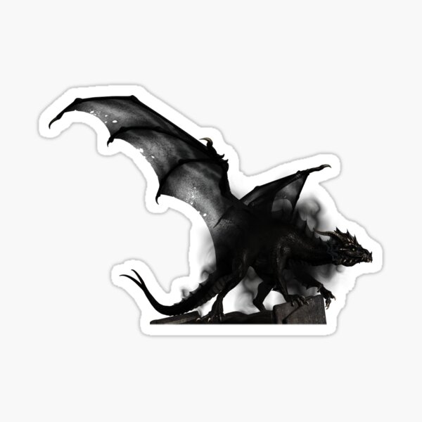 "Shadow Dragon" Sticker for Sale by radiationburn | Redbubble