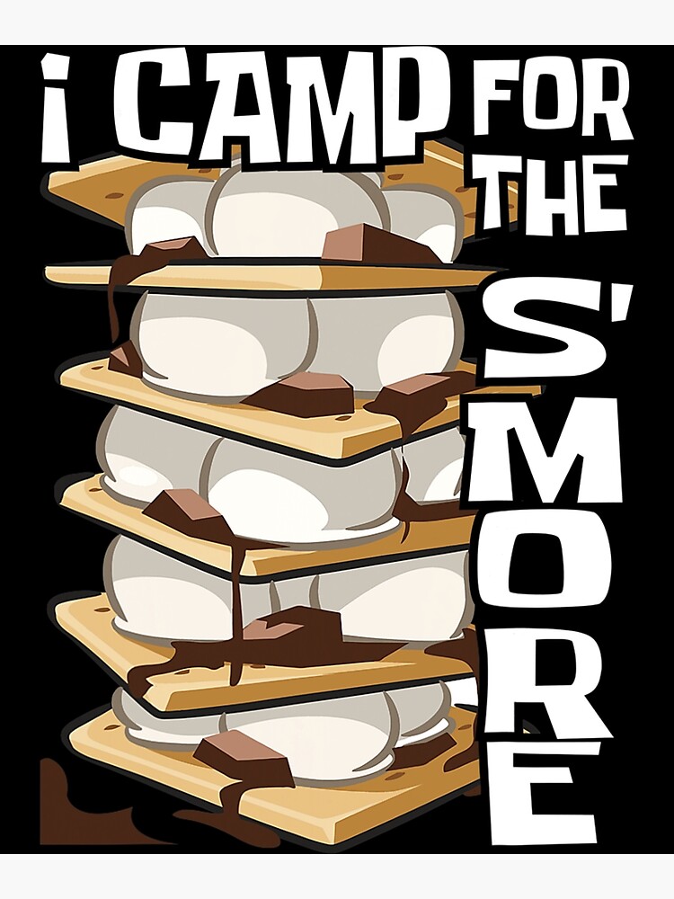 Póster «Smore Campfire Camping Marshmallow Niños Niños Niñas Mujeres ...
