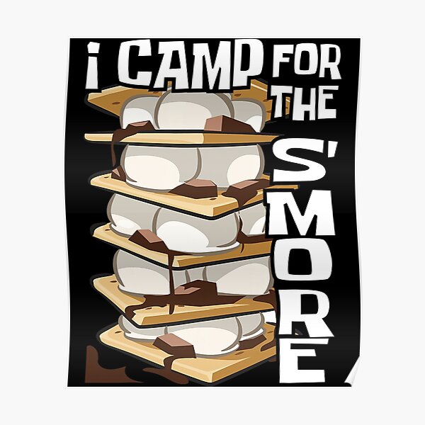 Póster «Smore Campfire Camping Marshmallow Niños Niños Niñas Mujeres ...