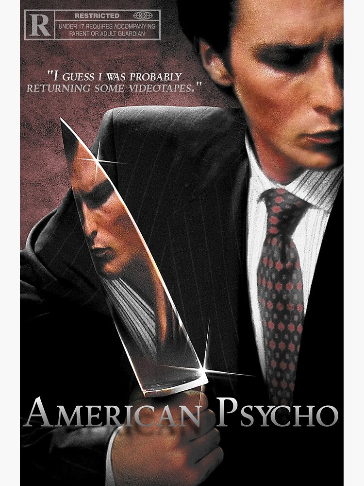 "American Psycho " Sticker for Sale by Emiedits | Redbubble