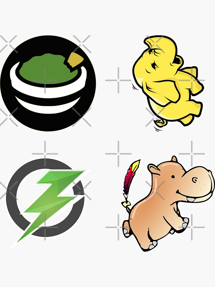 Apache Guacamole, Hadoop, Ozone, Hama - 4x Sticker Combo Pack" Sticker ...