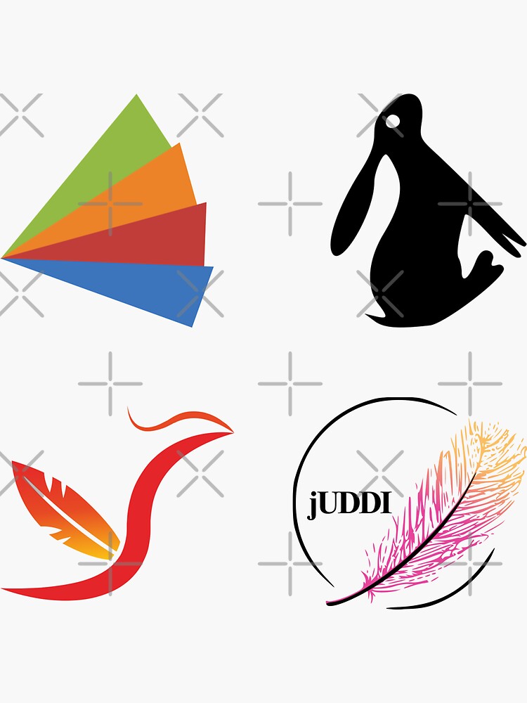 Apache Isis, Jackrabbit, James, jUDDI - 4x Sticker Combo Pack" Sticker ...