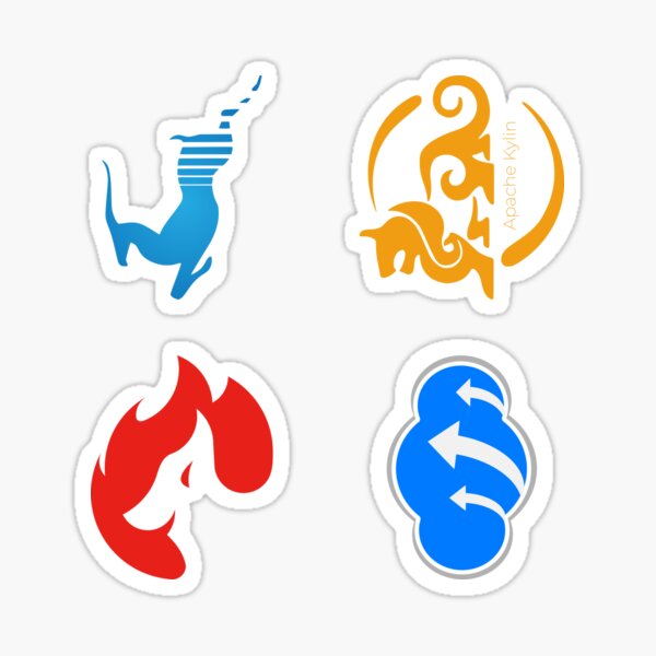 Apache Kudu, Kylin, Kyuubi, Libcloud - 4x Sticker Combo Pack" Sticker ...