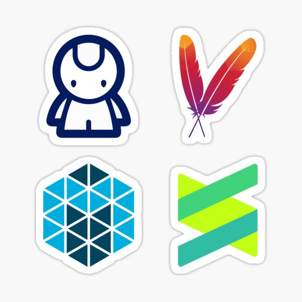 Apache Marvin, Maven, Mesos, Milagro - 4x Sticker Combo Pack" Sticker ...