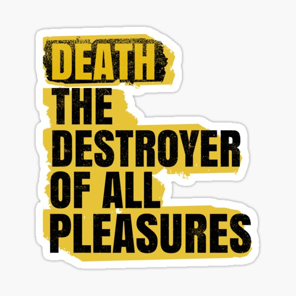 "Death reminder Quote in yellow Grunge Text Format" Sticker for Sale by ...