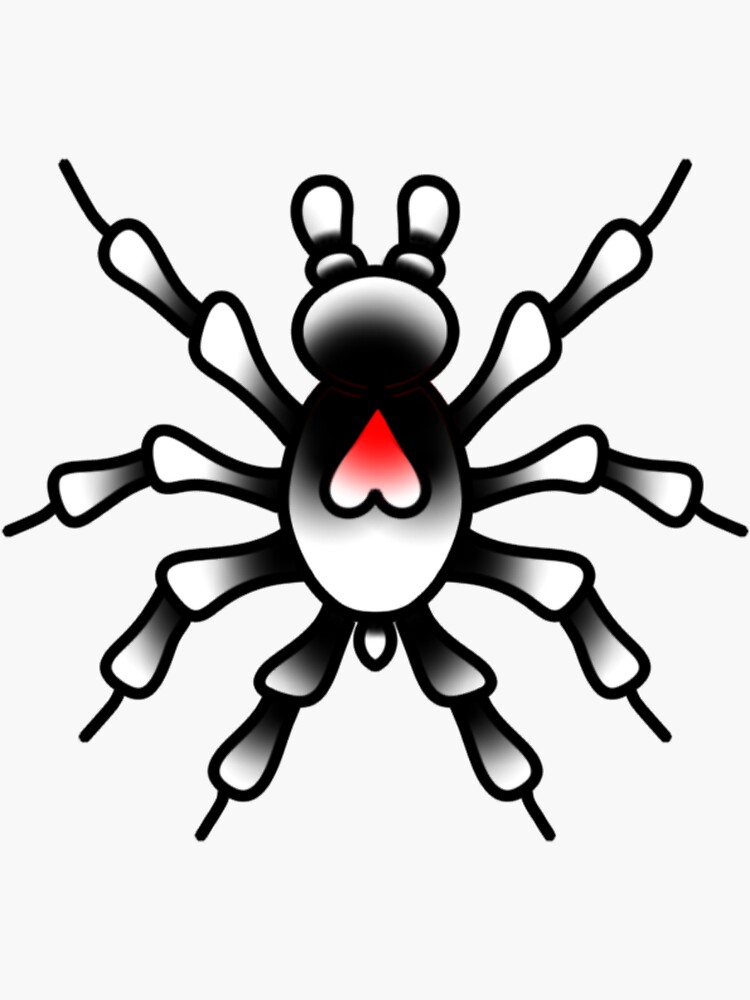 "American Traditional Black Widow Spider" Sticker for Sale by spooky ...