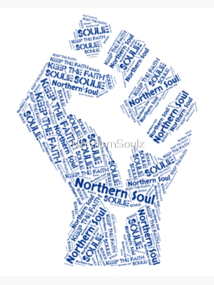 "Northern Soul Fist Word Art (Colour)" Sticker for Sale by ...