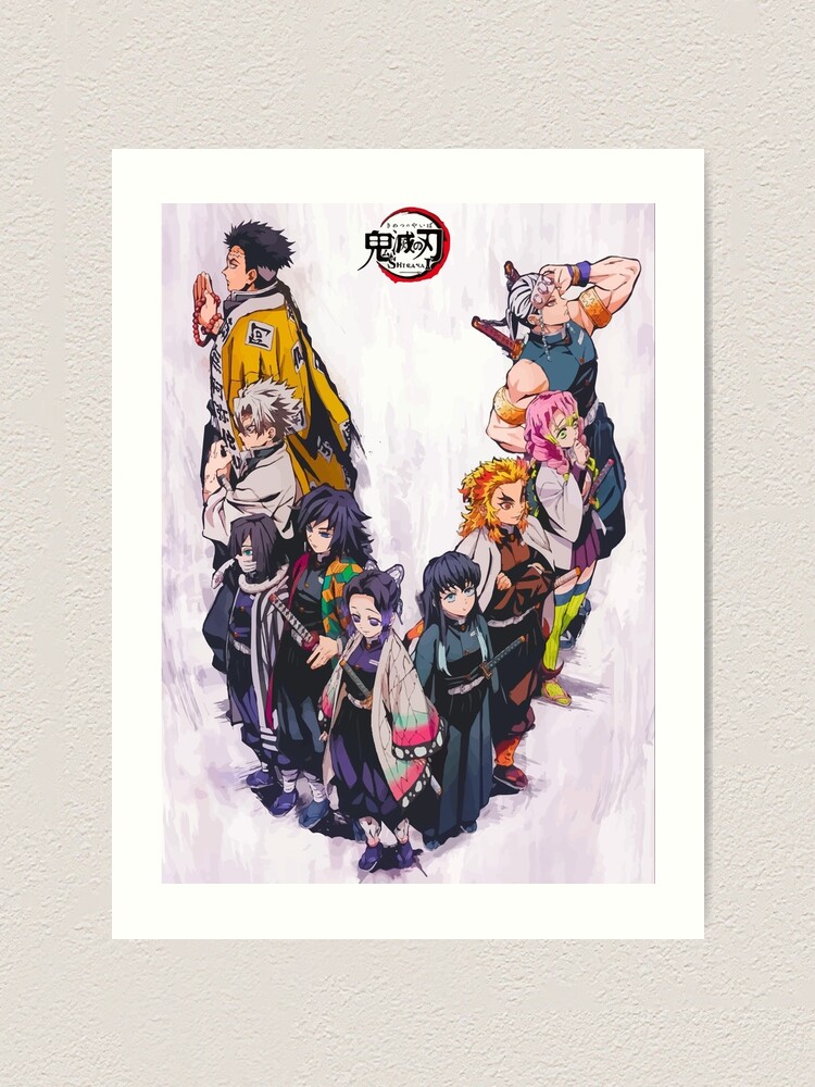 "All the hashiras from kimetsu no yaiba" Art Print for Sale by ...